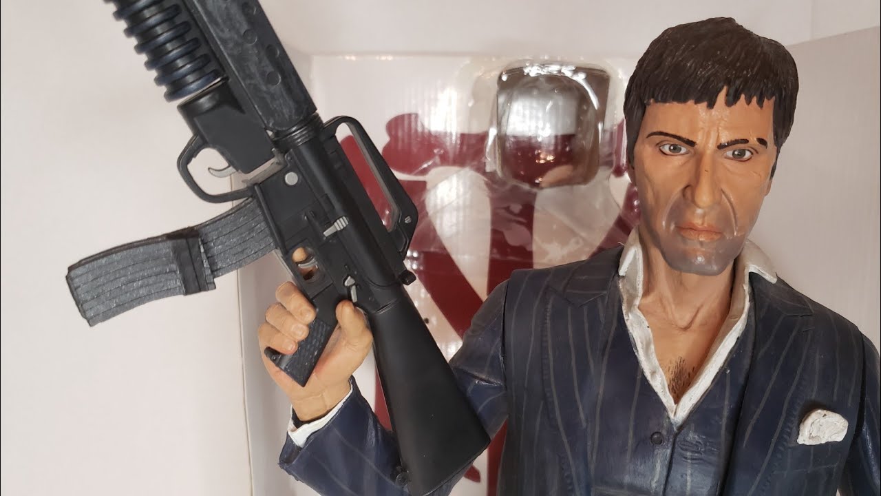 Tony Montana 18" doll motion activated sound by NECA - YouTube