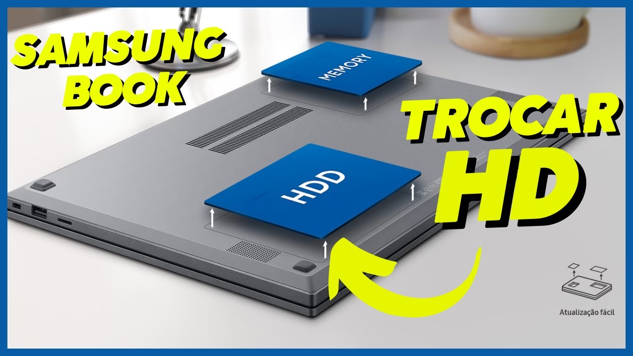 Como trocar HD NOTEBOOK Samsung BOOK NP550 ATUALIZAR para SSD - YouTube