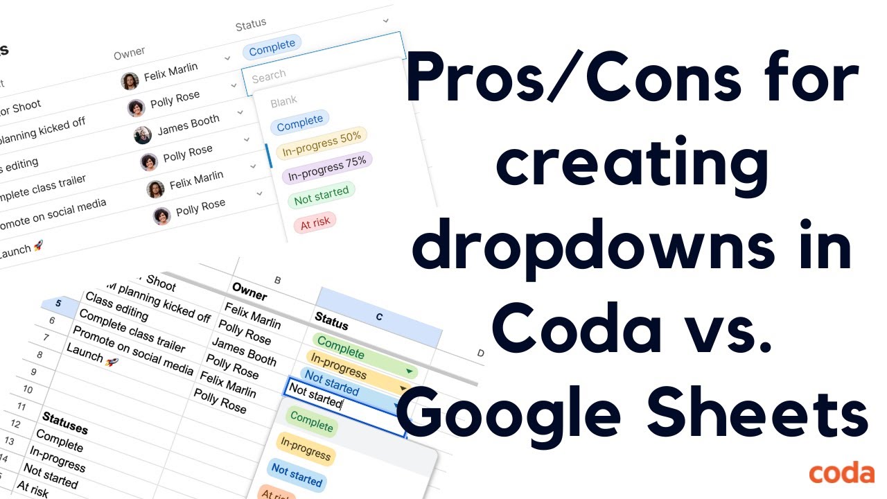 How To Create A Dropdown In Coda Vs Google Sheets Pros And Cons How To Create A Dropdown In Coda Vs Google Sheets Pros And Cons