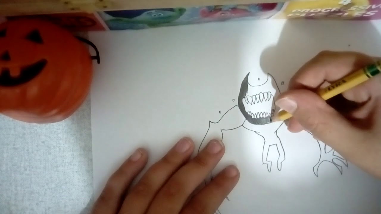 Drawing beast bendy from bendy and ink machine chapter 5 - YouTube