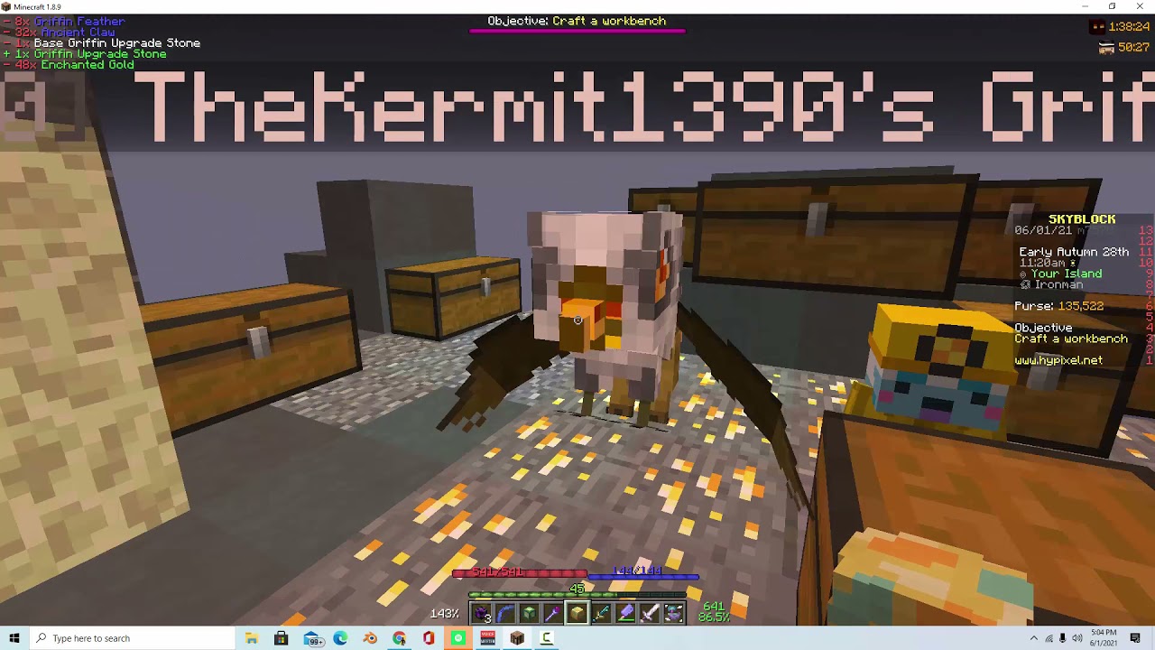 I Got The Bonzo Mask + Mythological Ritual Stuff (Hypixel Skyblock ...