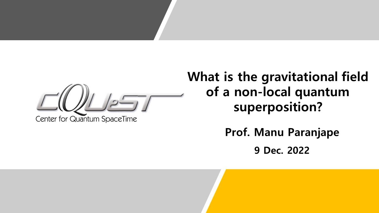 What is the gravitational field of a non-local quantum superposition ...