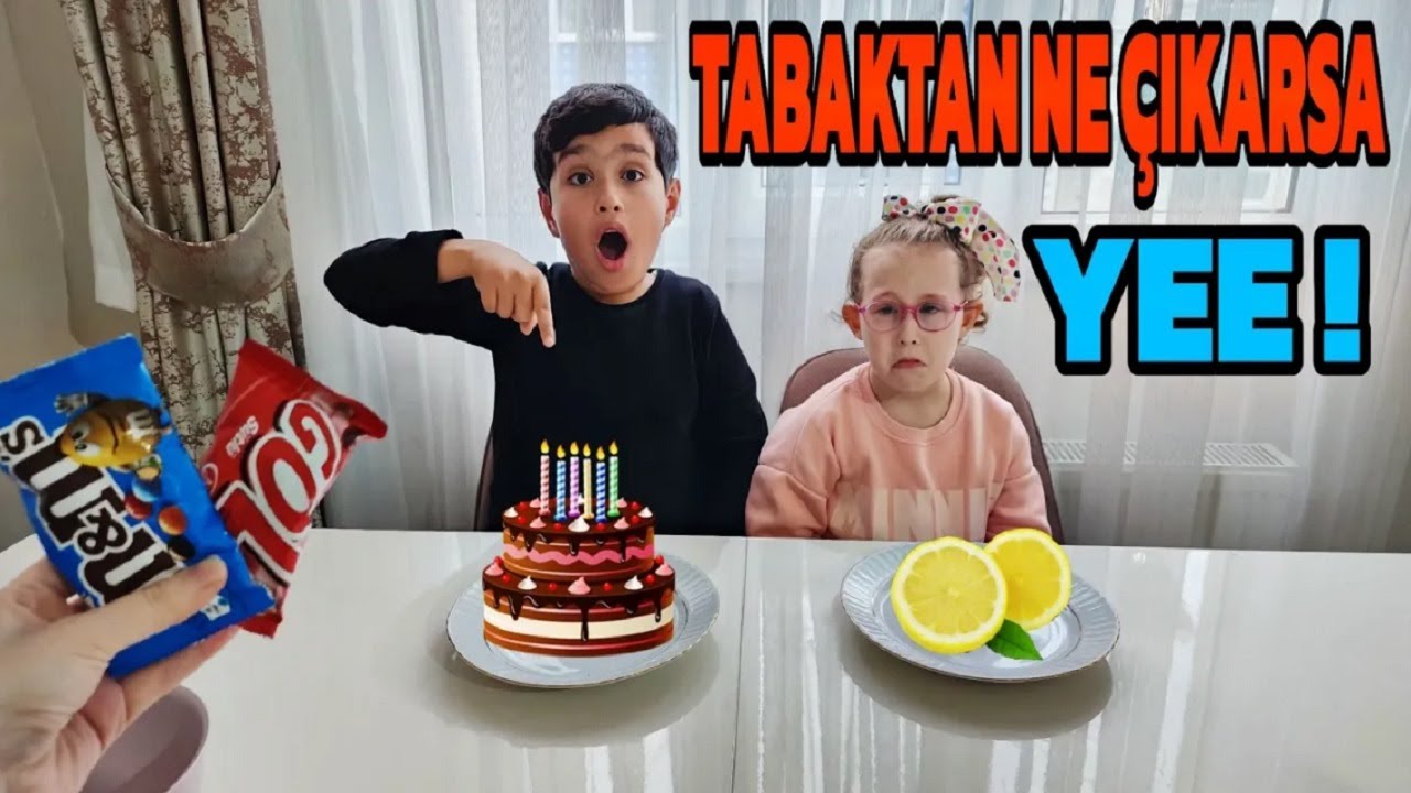 BAHAR VE MUSTAFA EREN İLE TABAKTAN NE ÇIKARSA YE !! ماما جابت بيبي ...