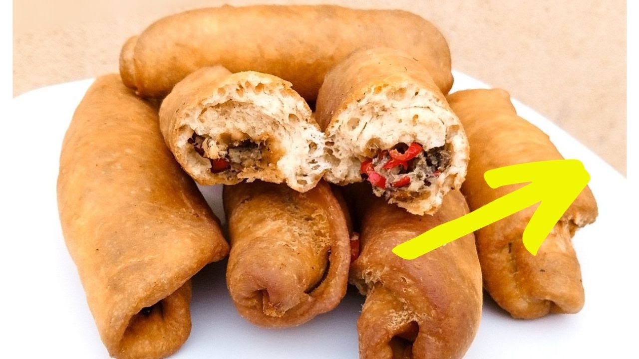 How to make carrot, green pepper and fresh fish Rolls - YouTube