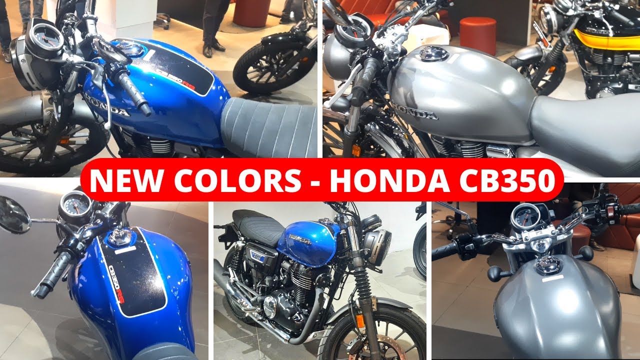 NEW Colors 2022 Honda CB350 RS & H'ness - BLUE & GRAY - YouTube