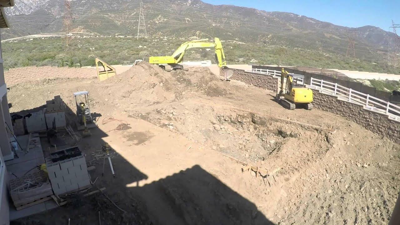 Another Time lapse video showing the landscape excavation of our back ...
