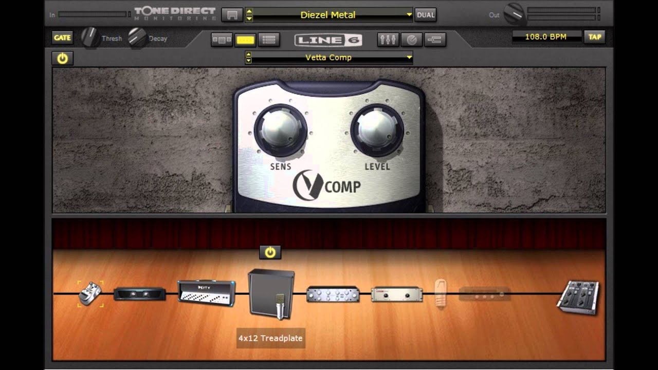 Line 6 POD Studio UX2 Metal Demo - YouTube