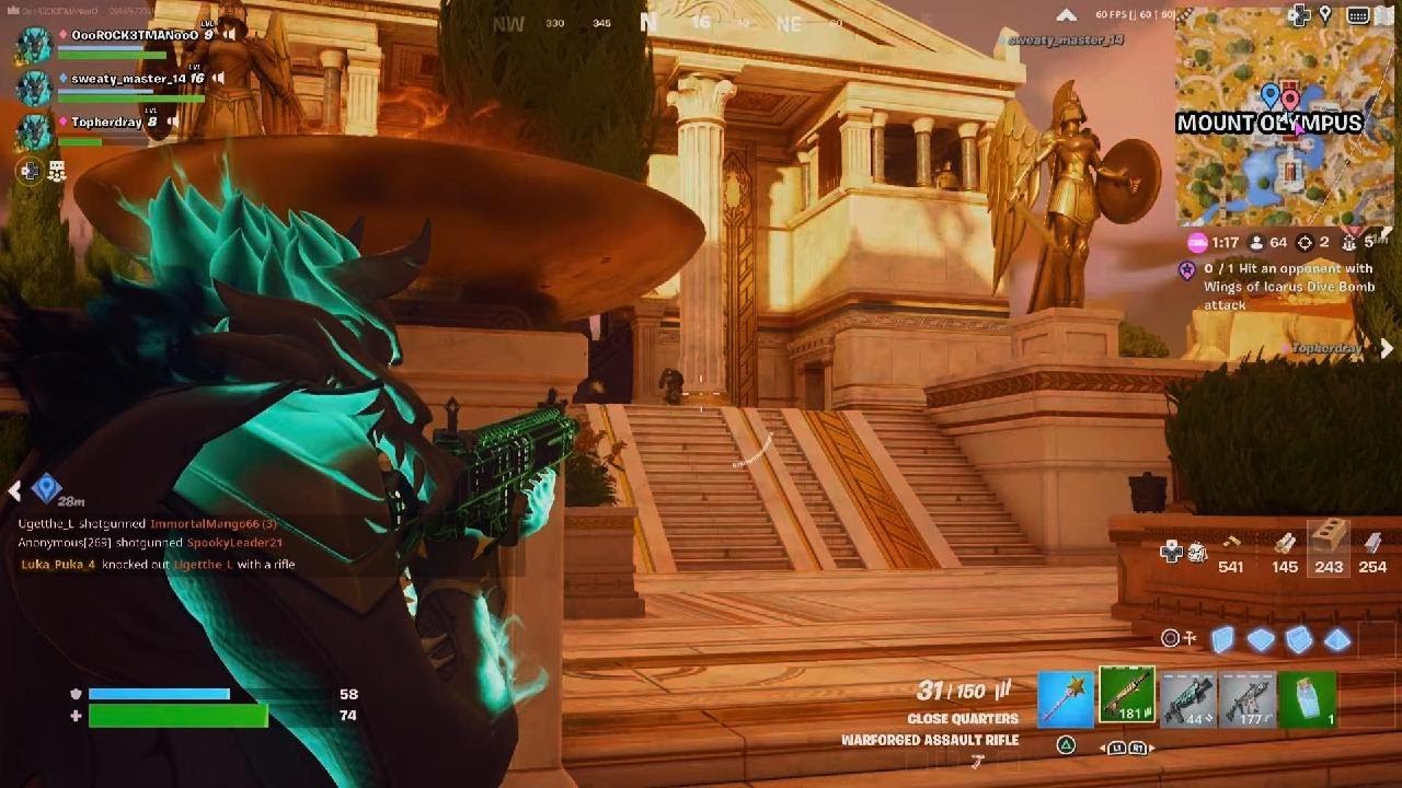Defeating Zeus for the first time in Fortnite - YouTube