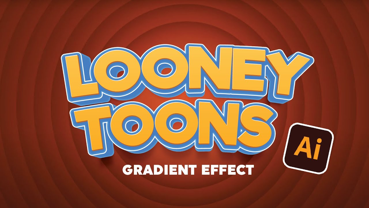 Looney Toons Abstract Gradient Effect Tutorial - YouTube