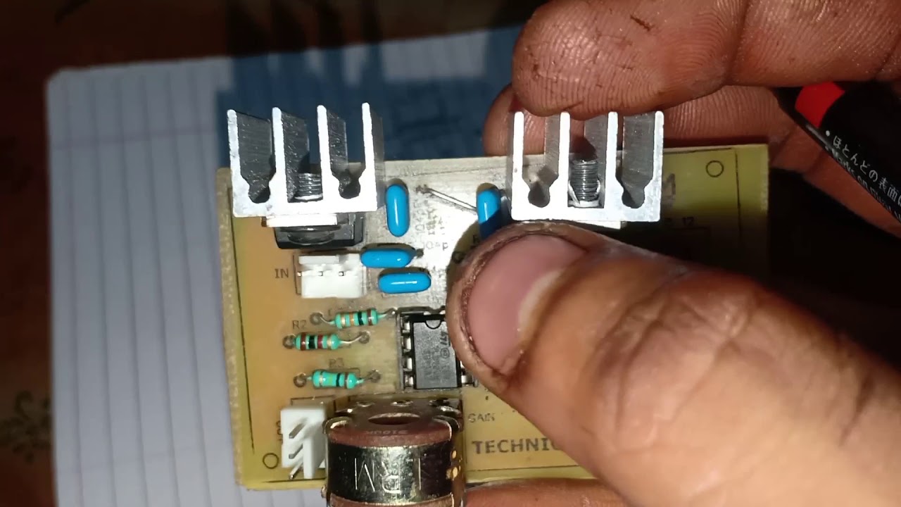 Audio gain booster preamplifier board for power amplifier board - YouTube