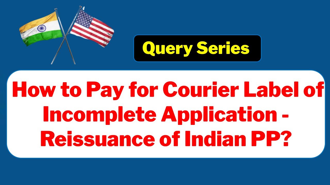 How to Pay for Courier Label for Incomplete VFS Application | Indian ...
