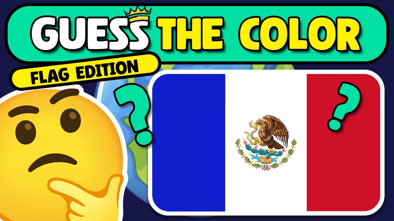 GUESS the COLOR of the FLAG 🏴🌎 l 50 Flag Easy, Medium, Hard Level - YouTube