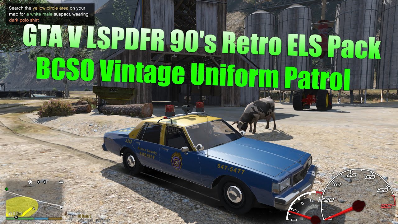 GTA V LSPDFR 90's Retro ELS Pack BCSO Vintage Uniform Patrol - YouTube