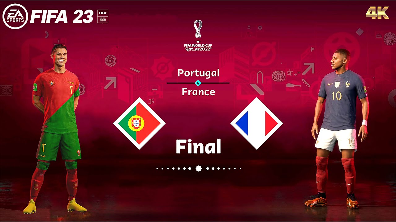 FIFA 23 - France vs Portugal | World Cup Qatar Final 2022 | PC Gameplay ...