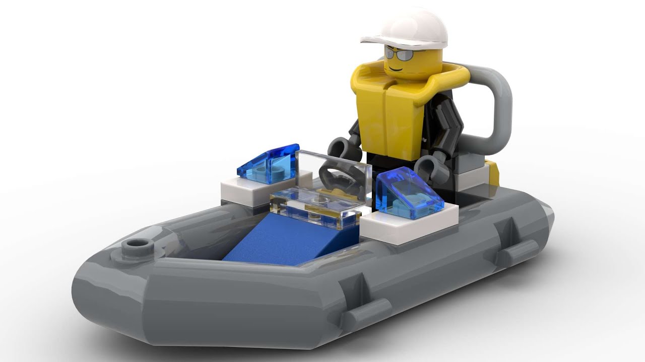 Lego 30011 Police Dinghy Speed Build Studio Bricklink LDD by PLegoBB ...