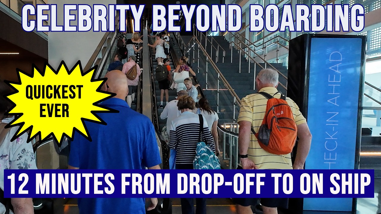Boarding Celebrity Beyond at Terminal 25 Port Everglades - YouTube