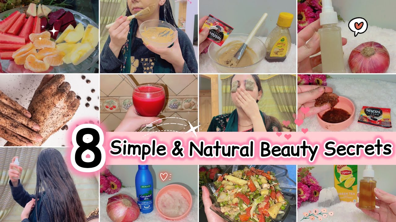 8 Simple & Natural Beauty Secrets Every Girl Should Know🌷| Tiny Ways to ...