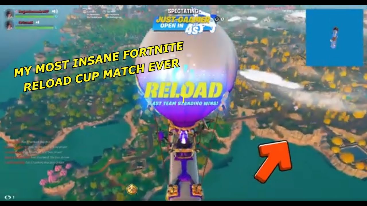 My Most INSANE Fortnite Reload Cup Match Ever - YouTube