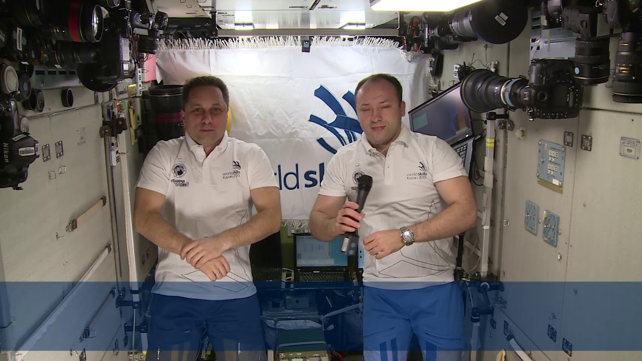 WorldSkills Flag in orbit at the International Space Station - YouTube