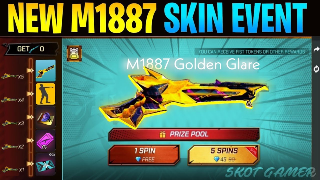 M1887 GOLDEN GLARE | M1887 NEW SKIN CONFIRM EVENT & DATE FREE FIRE ...