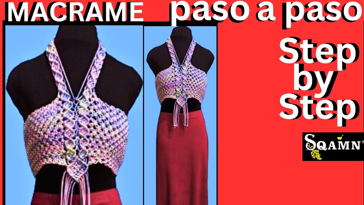 Passo a Passo Tutorial De Corte De Macramé Crop Top Tutorial Step-by ...