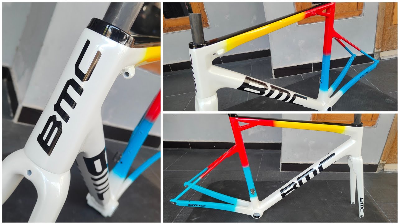 Custom Paint BMC Team Machine SLR01 Pearl White Rainbow - YouTube