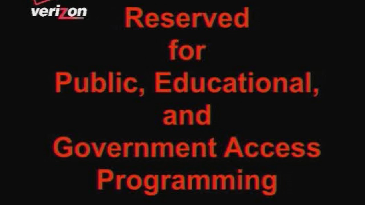 Verizon FiOS Public Access Channel Screen - YouTube