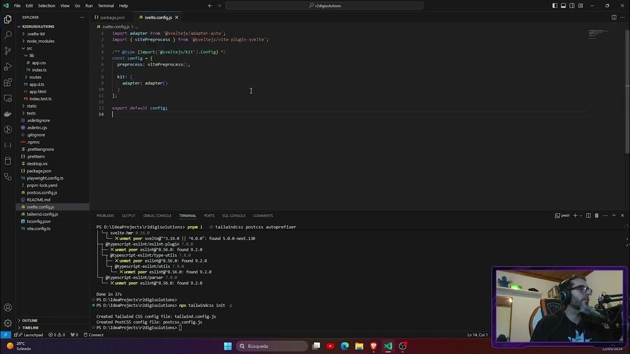 [Parte 1] - Inicio del proyecto de una UI Database PG con #sveltekit #svelte #postgres #tailwind ...
