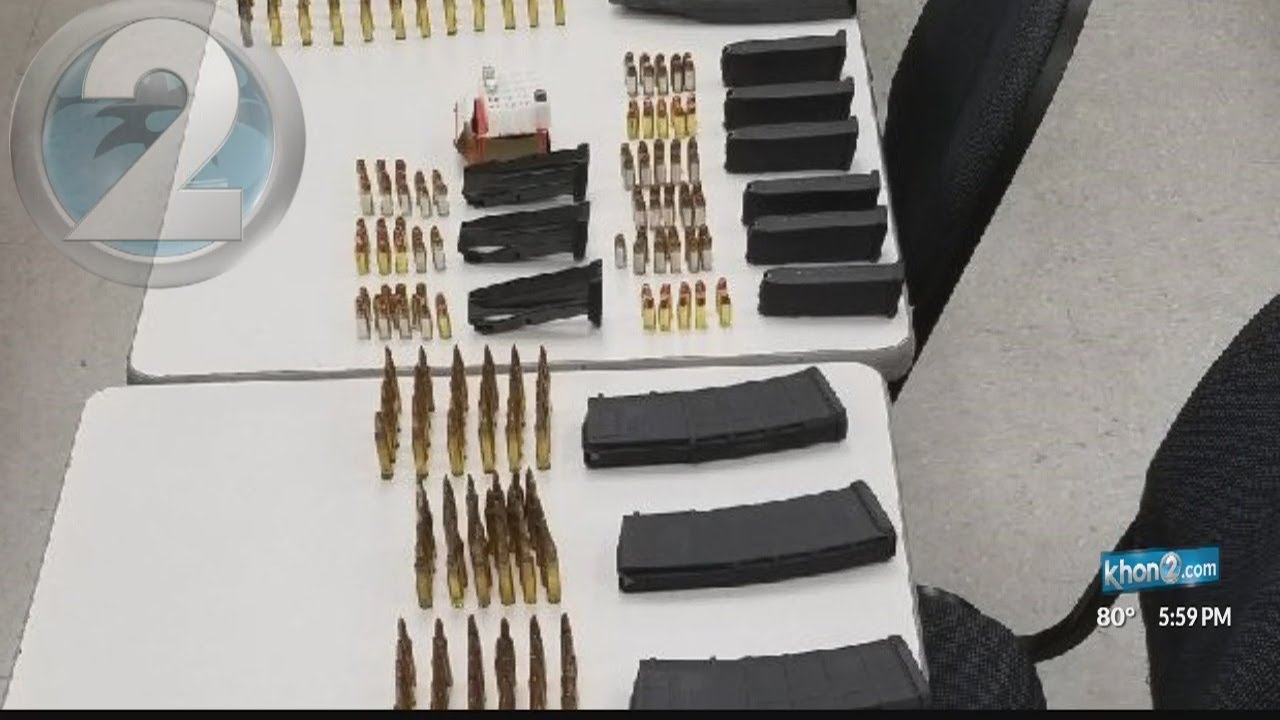 Multiple weapons, including fully loaded guns, found with a man at a ...