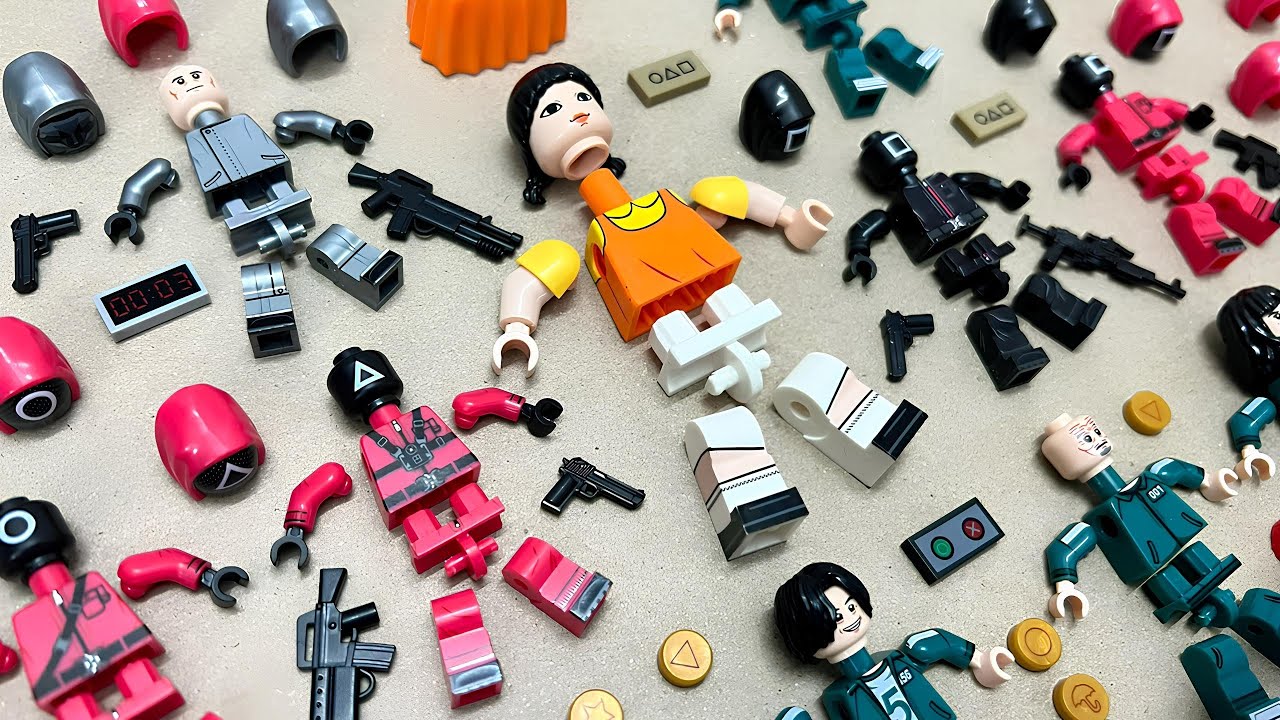 Lego Squid Game | Red Light Green LightDoll Vs Players | Minifigures ...