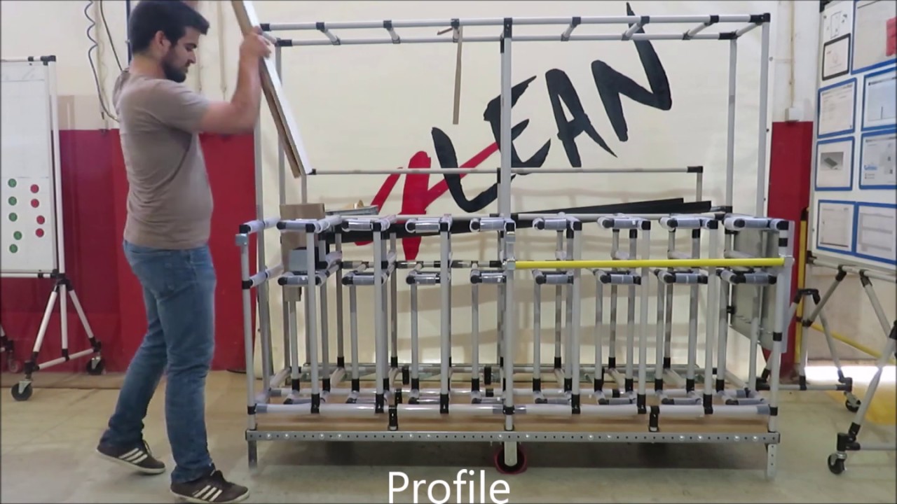 Lean Manufacturing - 4Lean - Mizumashi - Modular - Kit Cart - YouTube