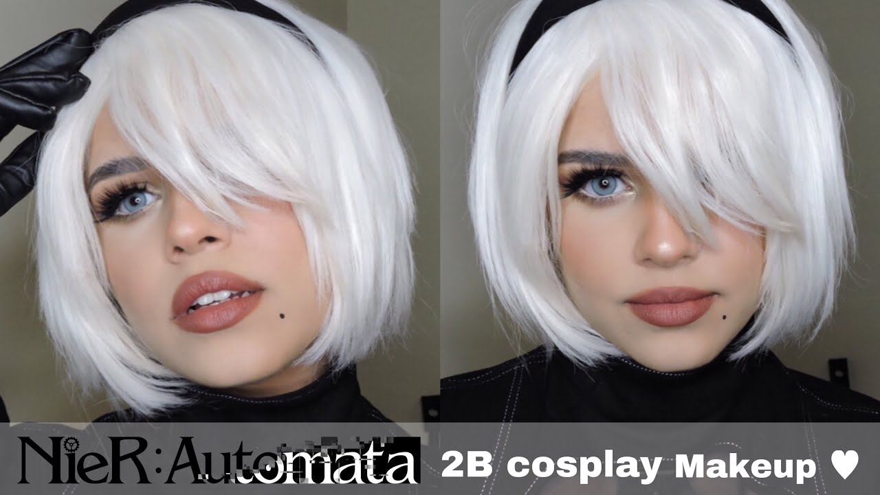 2B cosplay makeup [UPDATED] | Nier Automata♥ - YouTube