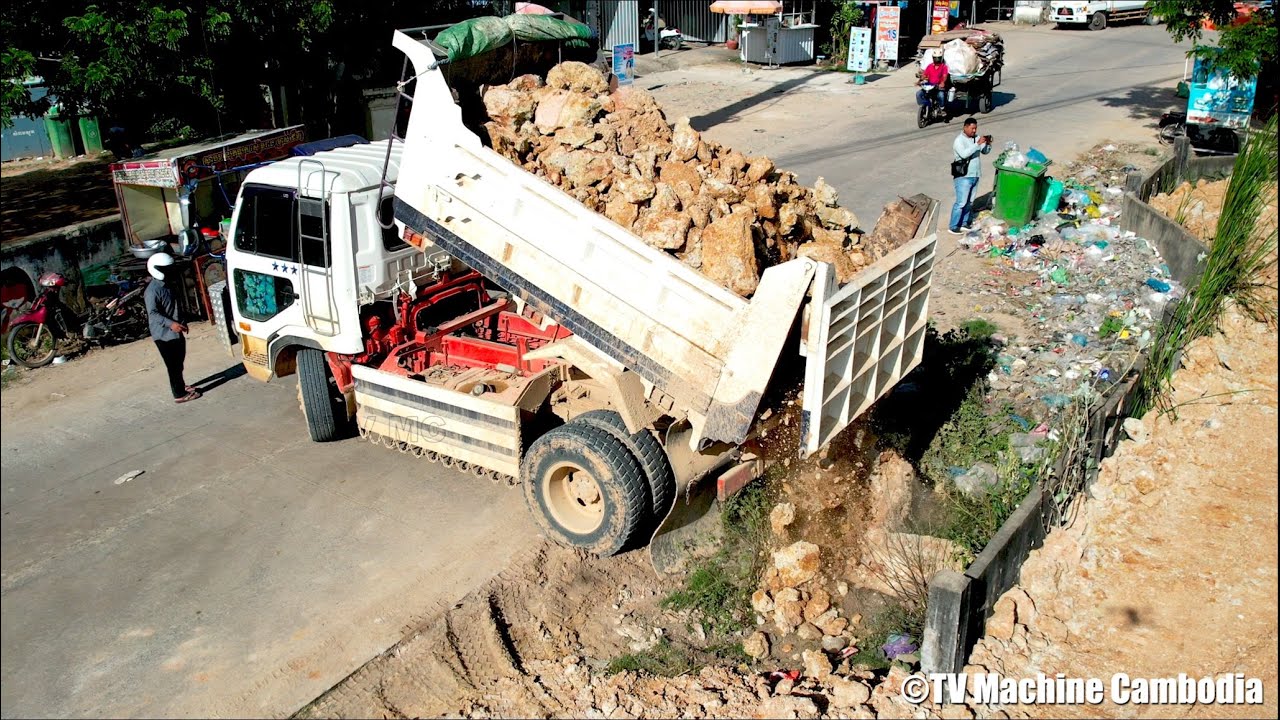 Full Action Project Complete 100% First Truck Loading Of Soil & Dozer ...