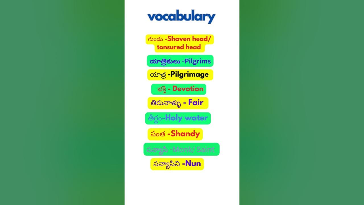 TELUGU To ENGLISH VOCABULARY HARANADHENGLISH YouTube telugu-to-english-vocabulary-haranadhenglish-youtube