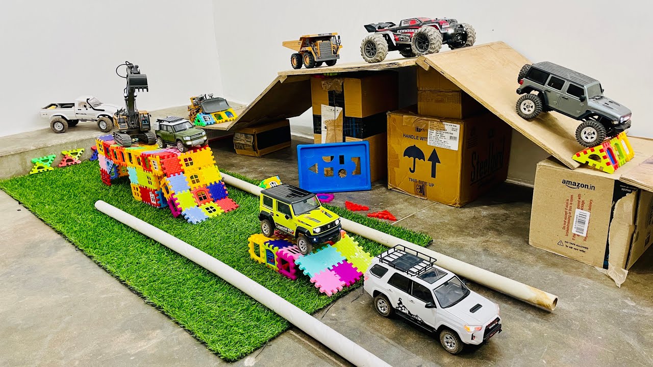 Rc car’s obstacle test Toyota 4Runner Jeep 4x4 Land cruiser defender ...