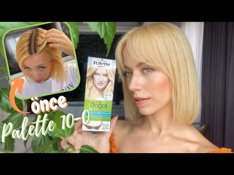 Palette 10-0 Açık Sarı | Açıcısız Sarı Saç Boyama | Kuaförden Çıkmış Gibi | Evde Saç Boyama