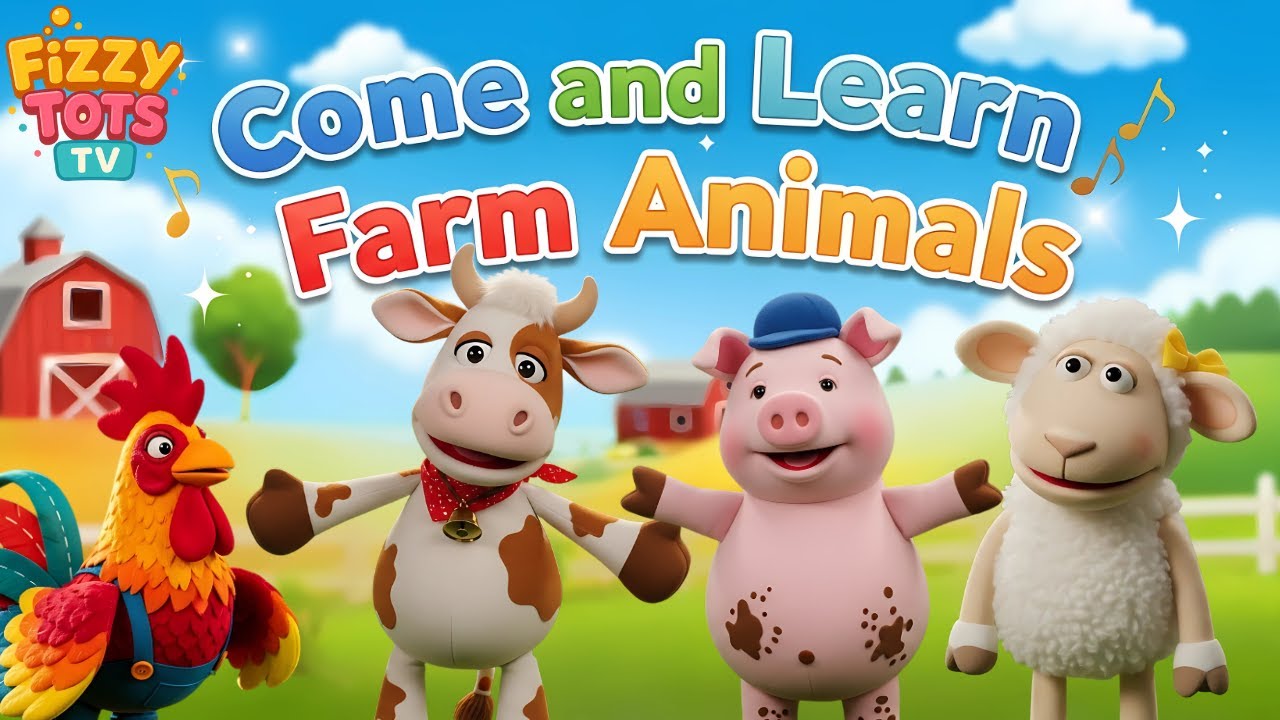 🚜 Come and Learn Farm Animals Song! | Animal Sounds & Names | Kids Farm ...