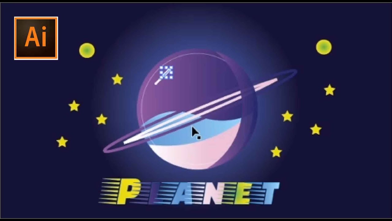 Glass Planet Vector Illustration – Adobe Illustrator Tutorial URDU ...