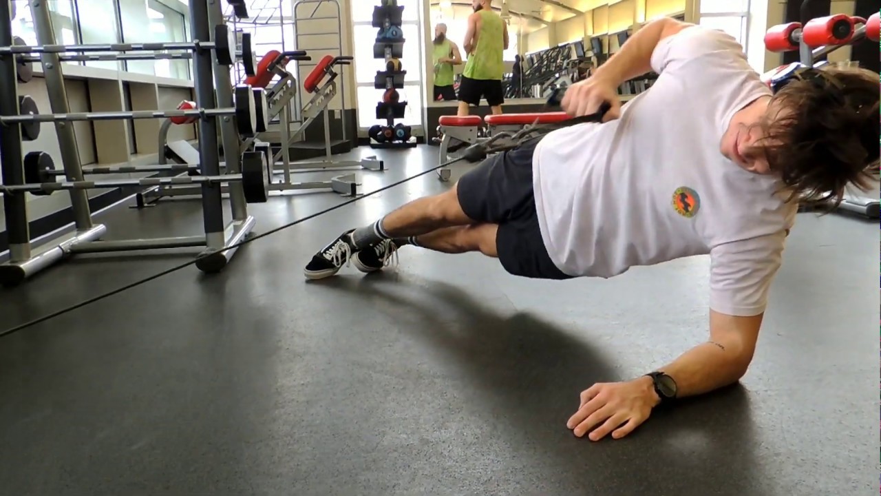 Side Plank Cable Row - YouTube