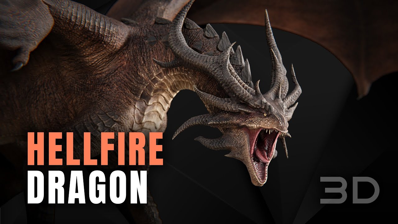 Hellfire Dragon | 3D Model - YouTube