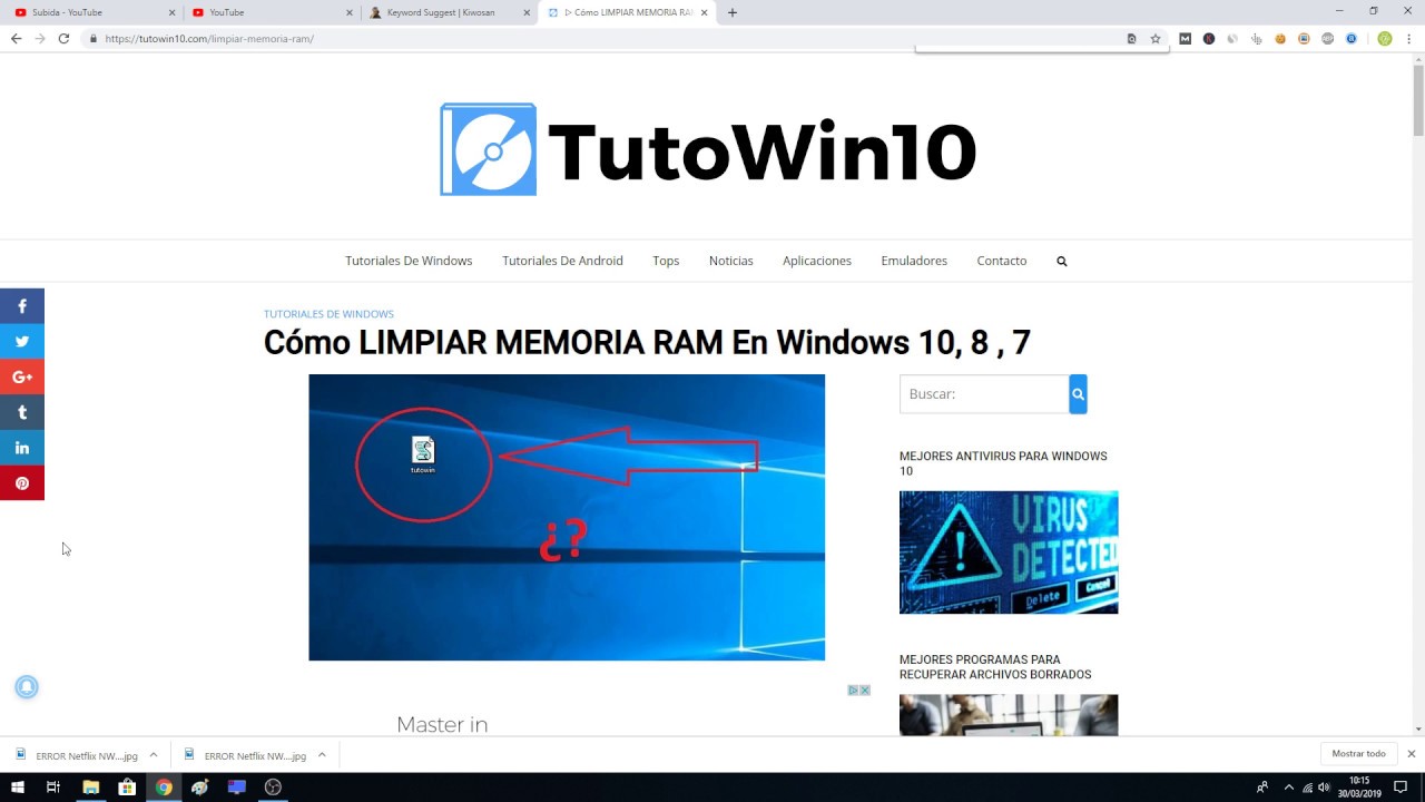 💻🚀 LIBERAR MEMORIA RAM con SCRIPT en Windows 10, 8 y 7 😎 - YouTube