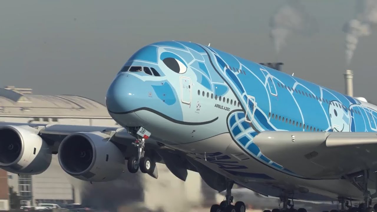 The TURTLE A380 departs for a TEST FLIGHT - YouTube