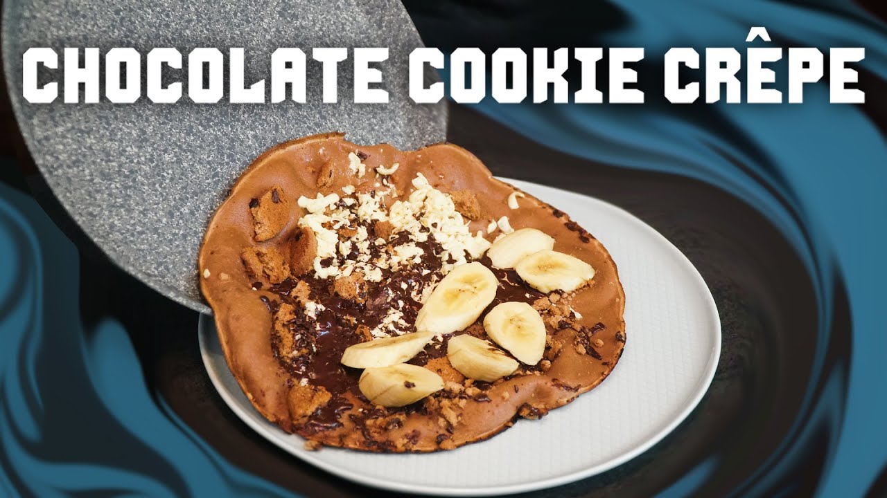 Chocolate Cookie Crêpe (Made with Nesquik and Chocolate Chip Cookies ...
