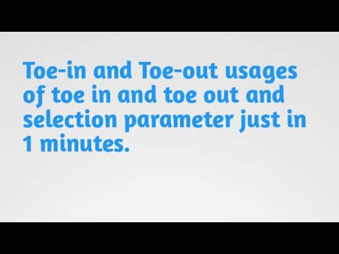 All about toe-in and Toe-out just in 1 minutes. - YouTube