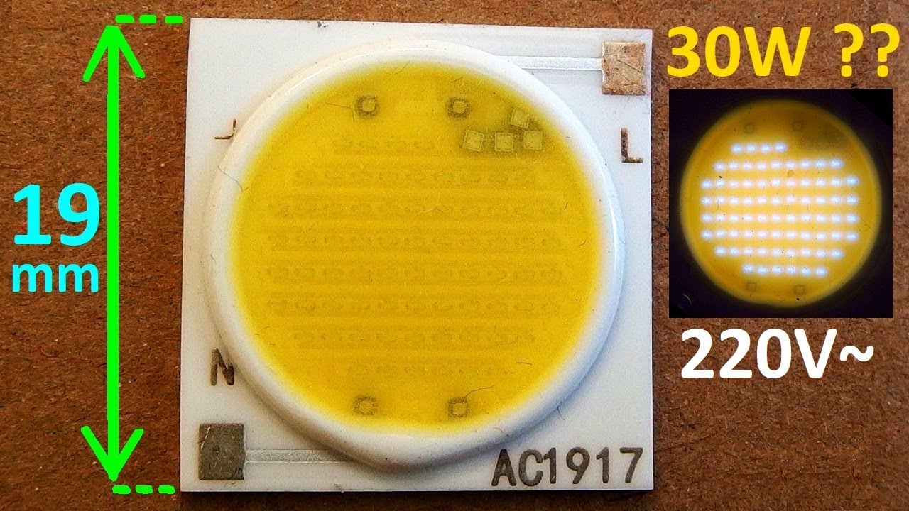 Tiny 30W 220Vac mains LED - YouTube