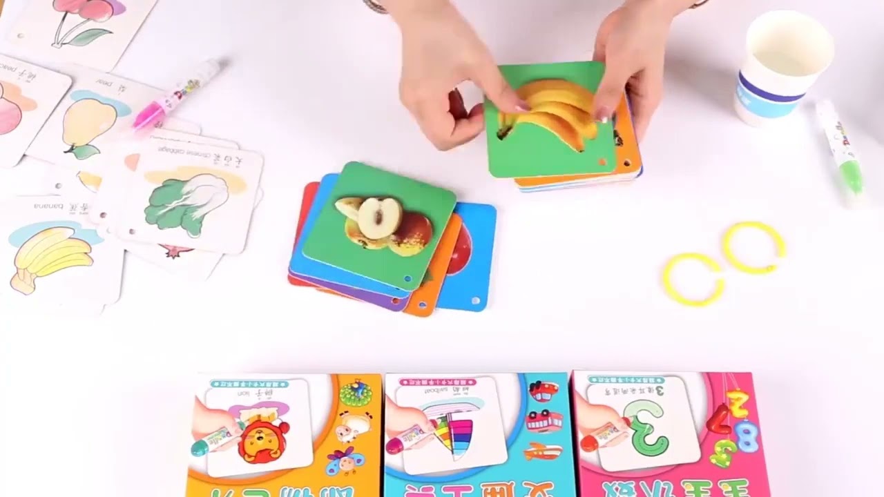 Magic Water Flash Cards Reusable / Magic Water Doodle Card / Mainan ...