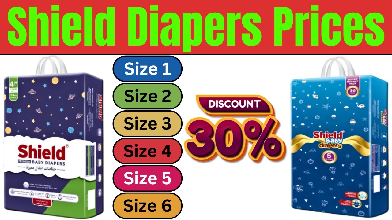 Shield Diapers Price in Pakistan | Size 1, 2, 3, 4, 5, 6 | Super Bachat ...