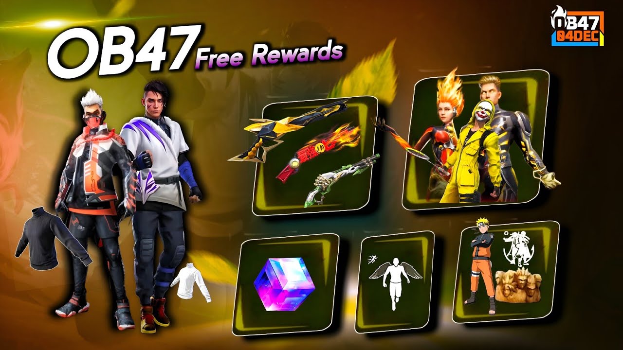 Ob47 Update Free Rewards 🥳🤯| m1887 skin event | free fire new event ...