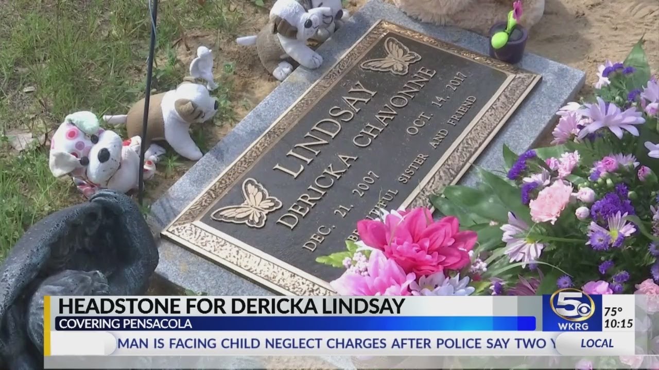 Headstone dedication ceremony for 9-year-old Dericka Lindsey - YouTube