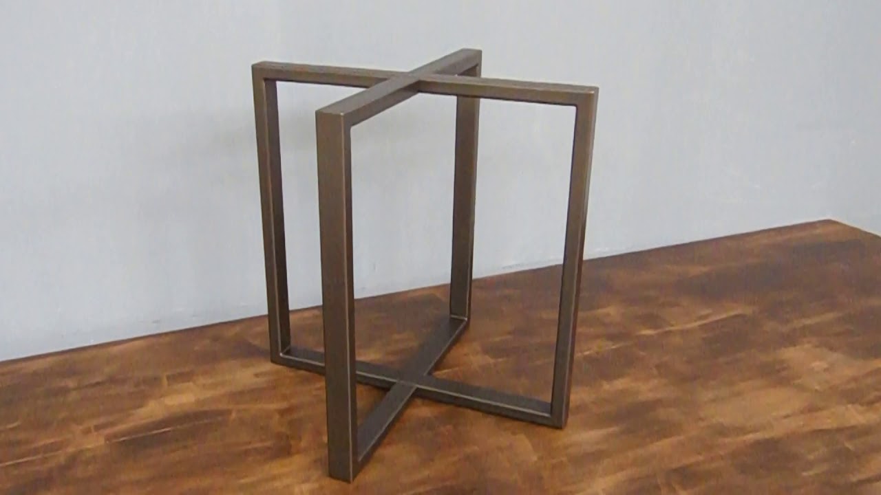 round table base metal dark bronze color made by Balasagun - YouTube